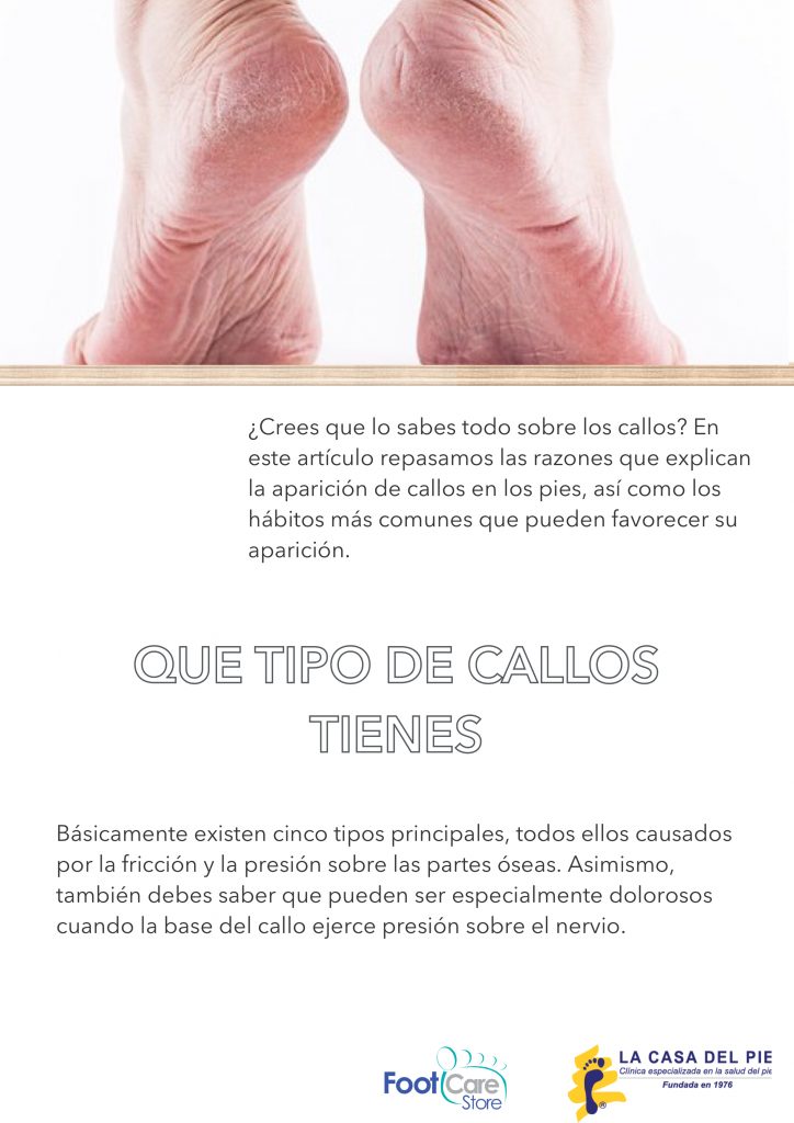 ¿QUE TIPO DE CALLOS TIENES? - LA CASA DEL PIE LTDA